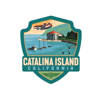 Catalina Island Logo 1915 Catalina Island California" Sticker For Sale